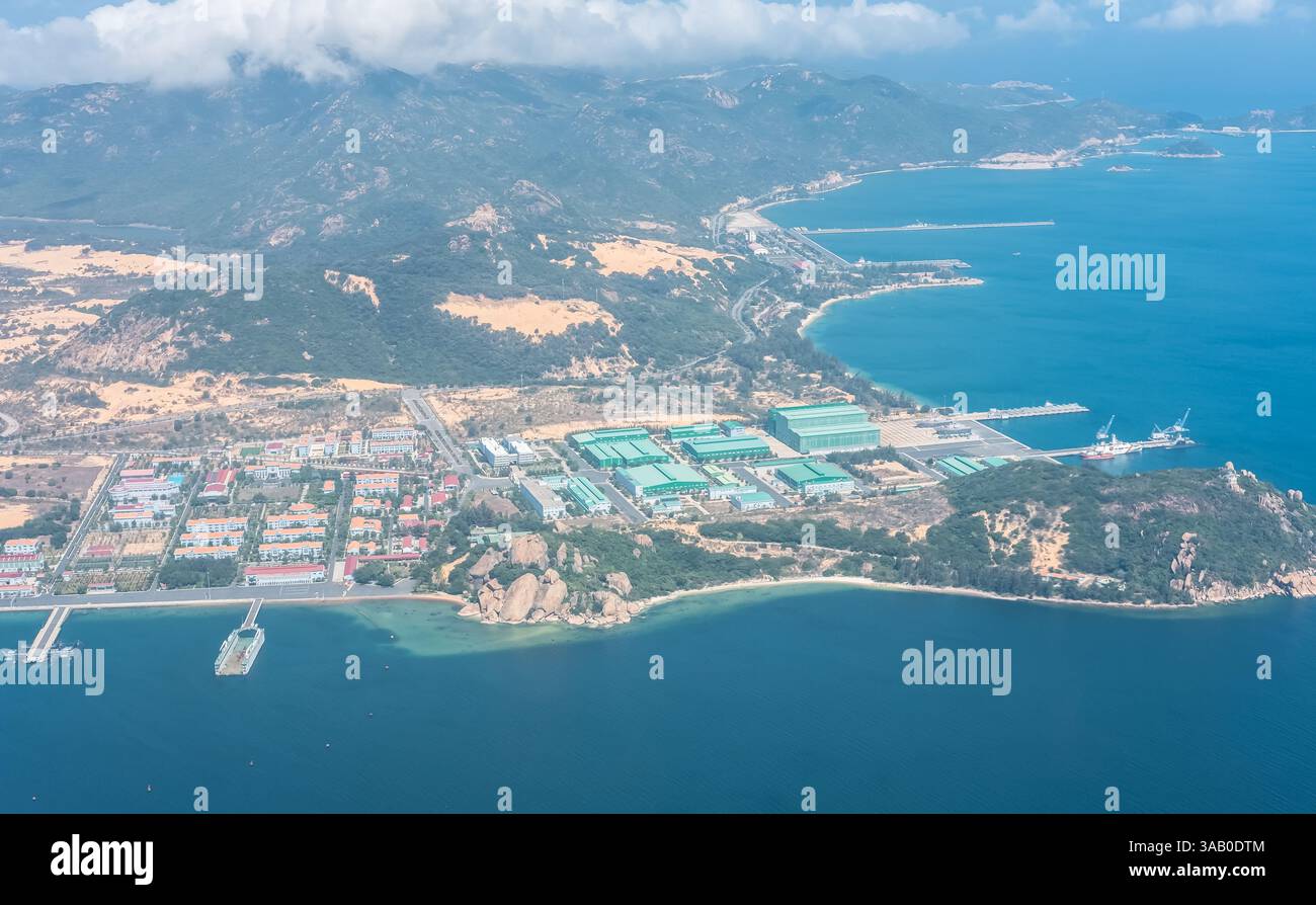 Cam Ranh Bay Khanh Hoa beautiful coastal landscape Vietnam. Residential ...