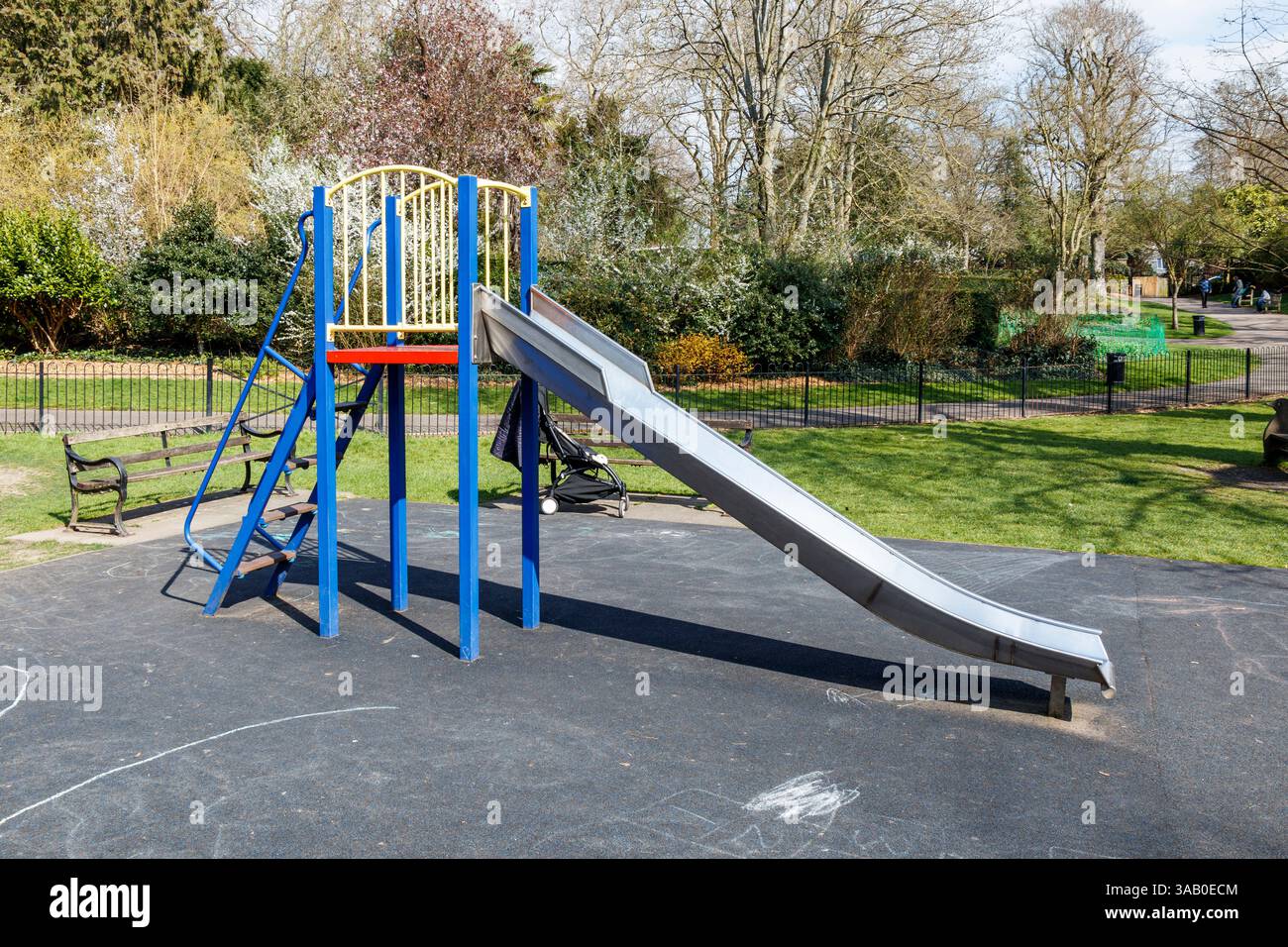 A small children's slide in the toddlers' playground in Waterlow Park ...