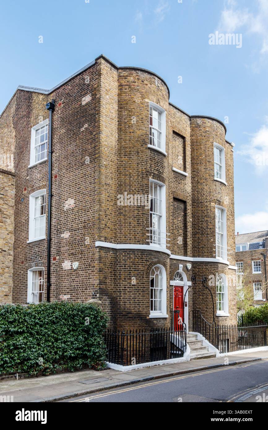 A Georgian residential property with curved bow windows on the corner ...