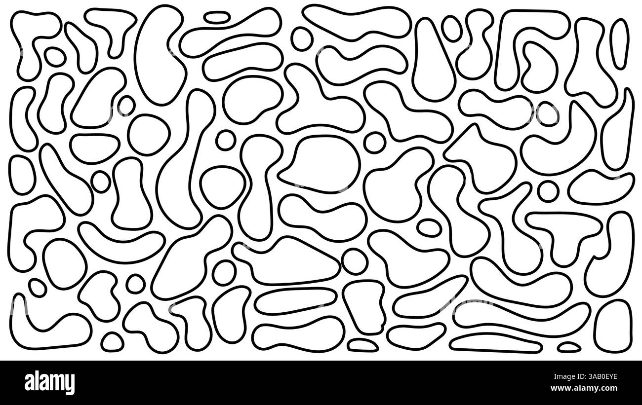 Minimalist abstract blobs in outline style, ideal for modern ...