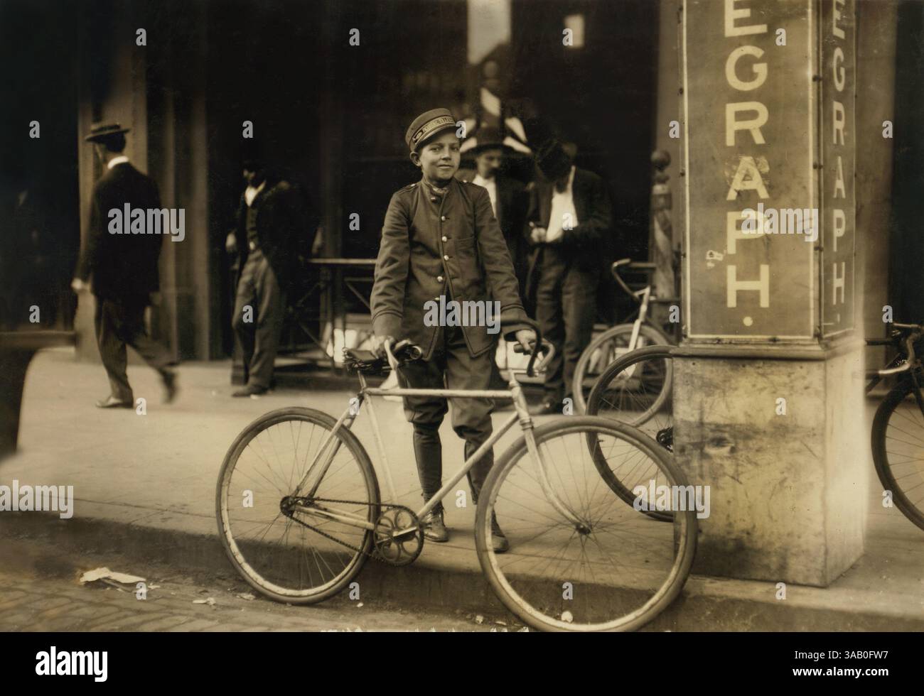 January 4, 2018 - Postal Telegraph Messenger, Portrait Standing with ...