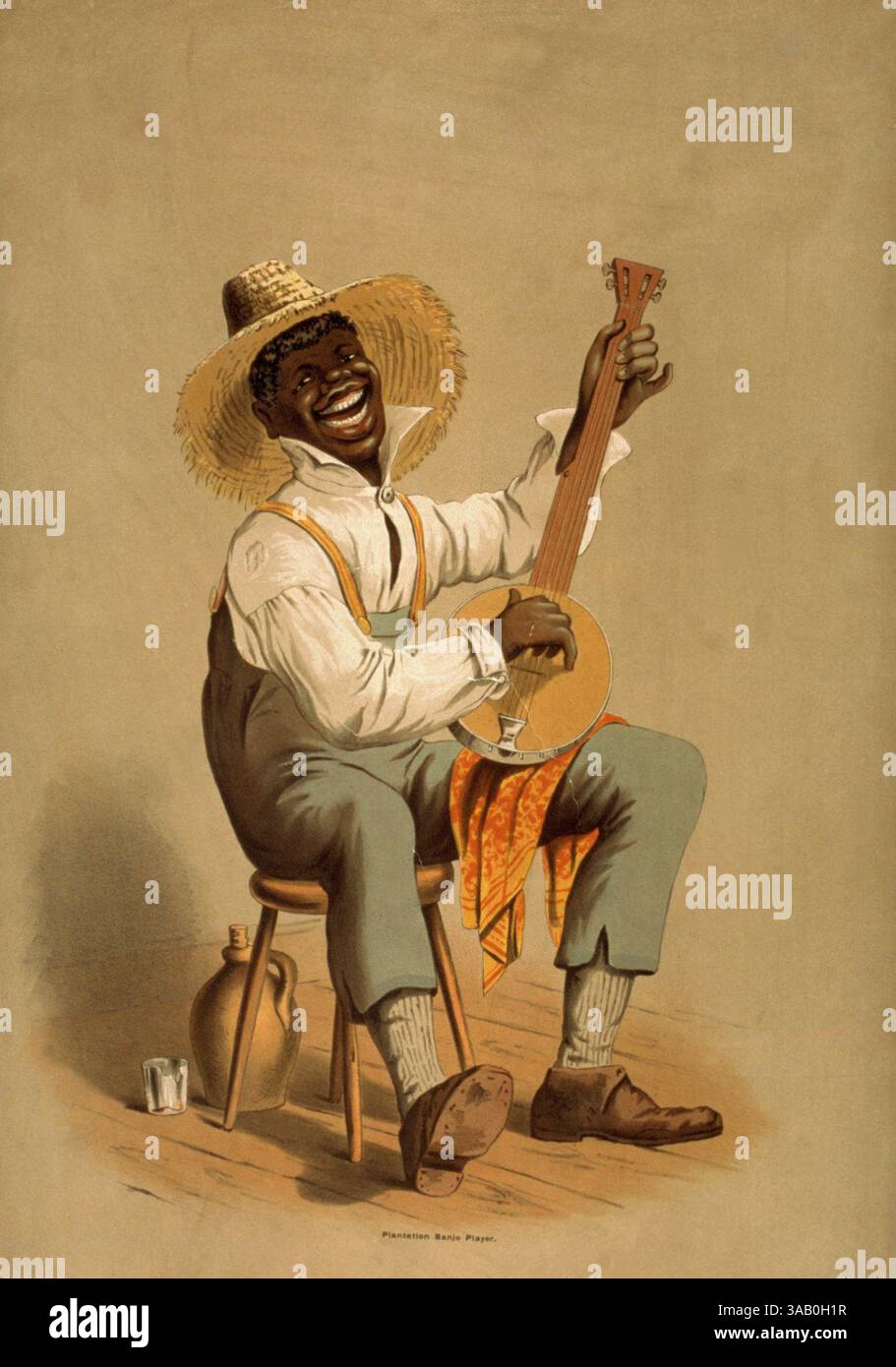 Plantation banjo player, circa 1875 Stock Photo - Alamy