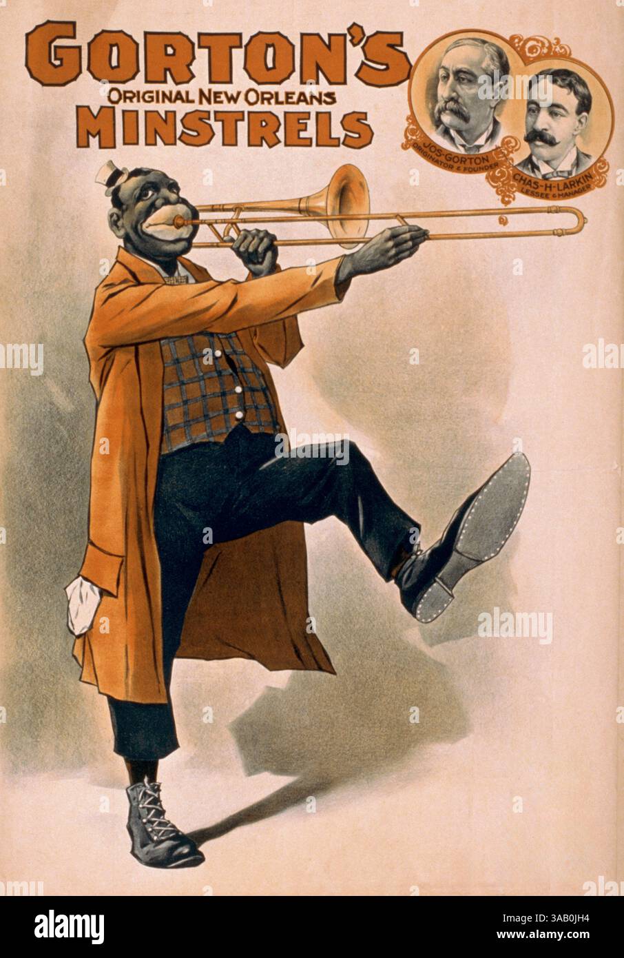 Vintage poster of Gorton's Original New Orleans Minstrels, circa 1899 ...