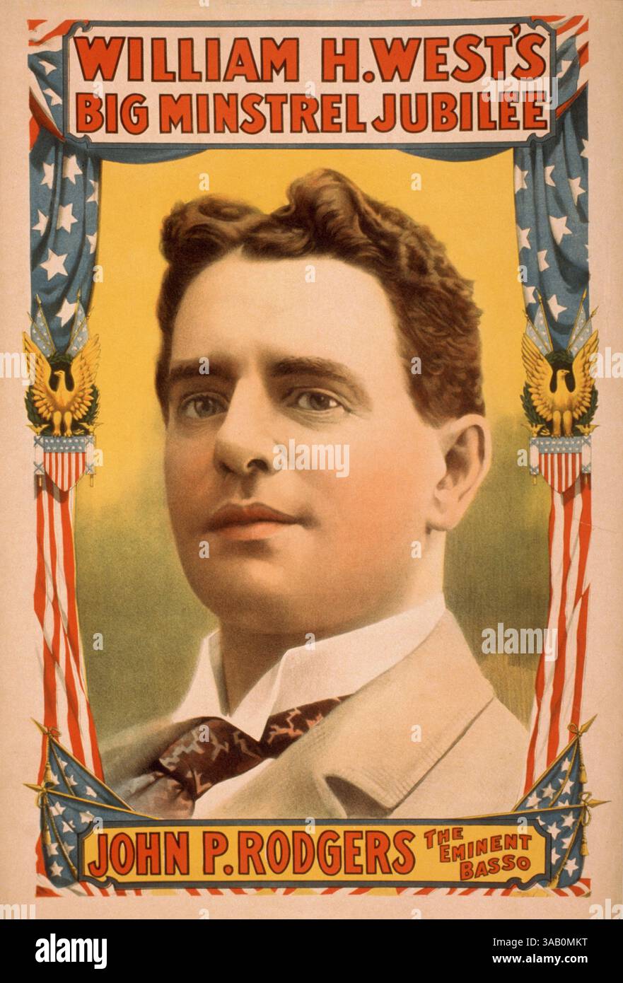 Vintage poster of William H. West's Big Minstrel Jubilee, featuring ...