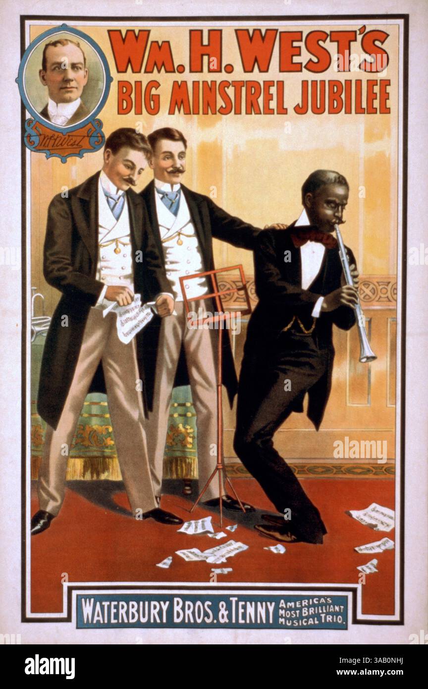Vintage poster of Wm. H. West's Big Minstrel Jubilee, the Waterbury ...