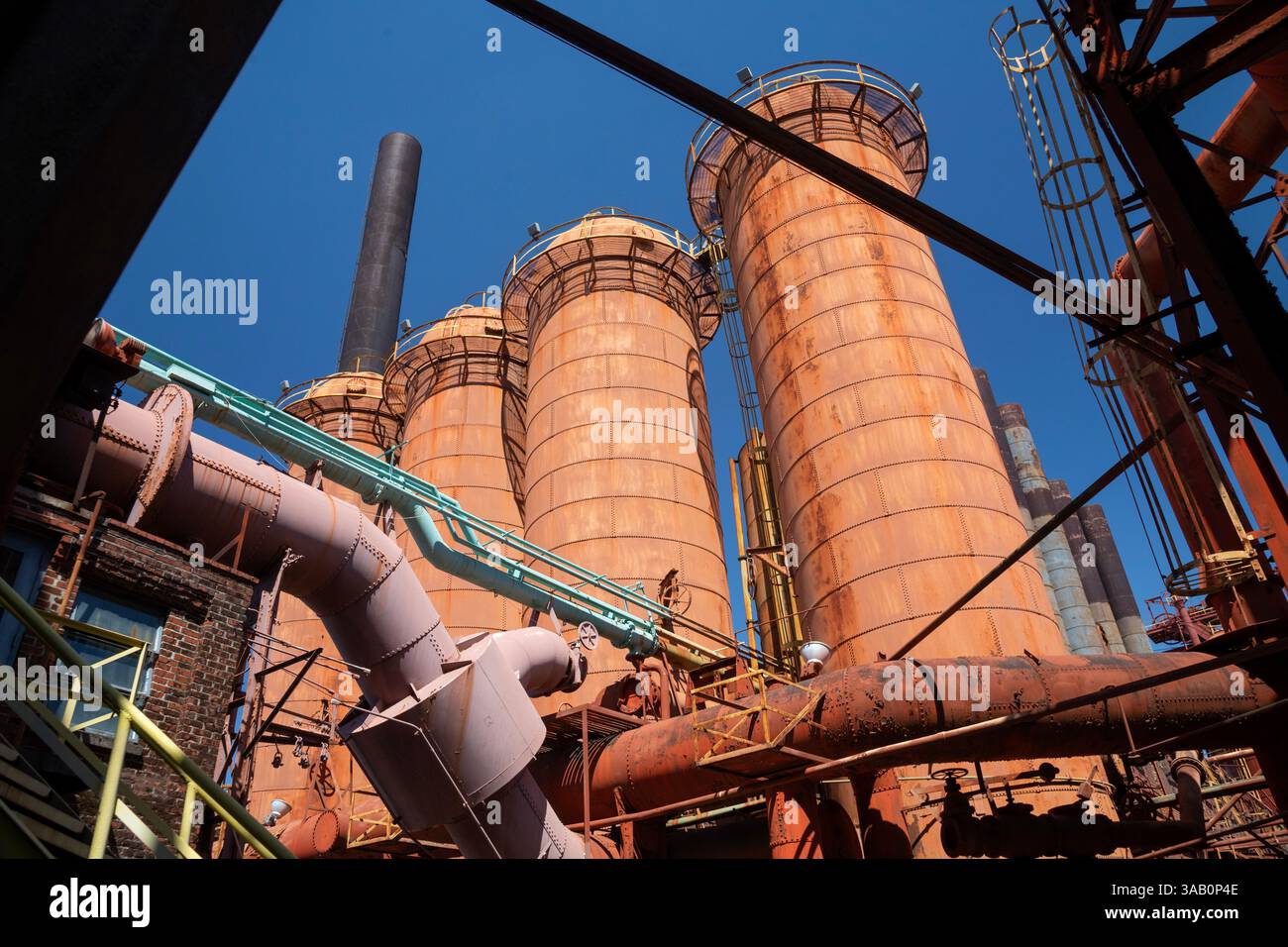 Birmingham, Alabama - Hot blast stoves at the Sloss Furnaces National ...