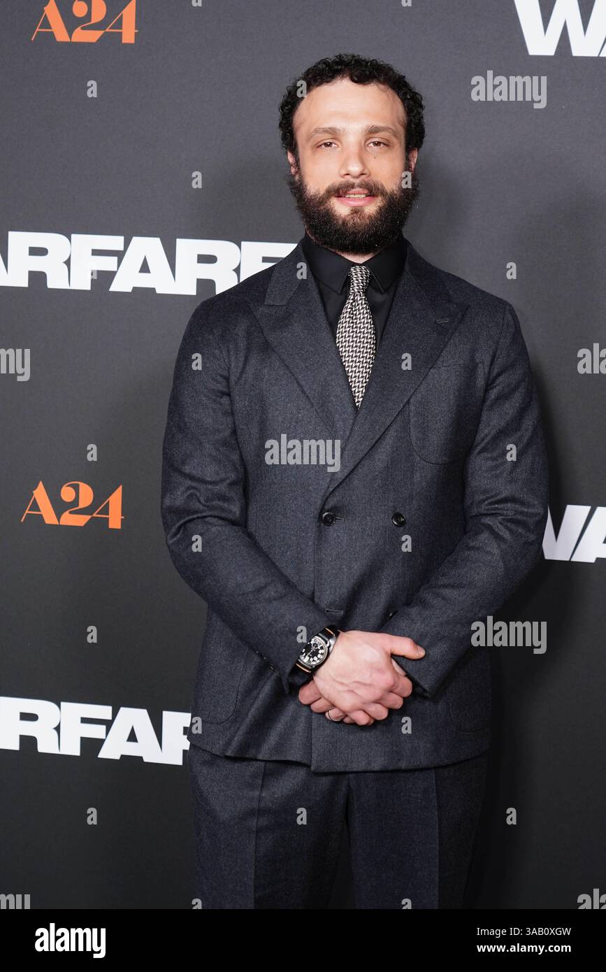 Cosmo Jarvis arriving for a special screening of Warfare, at The Cinema ...