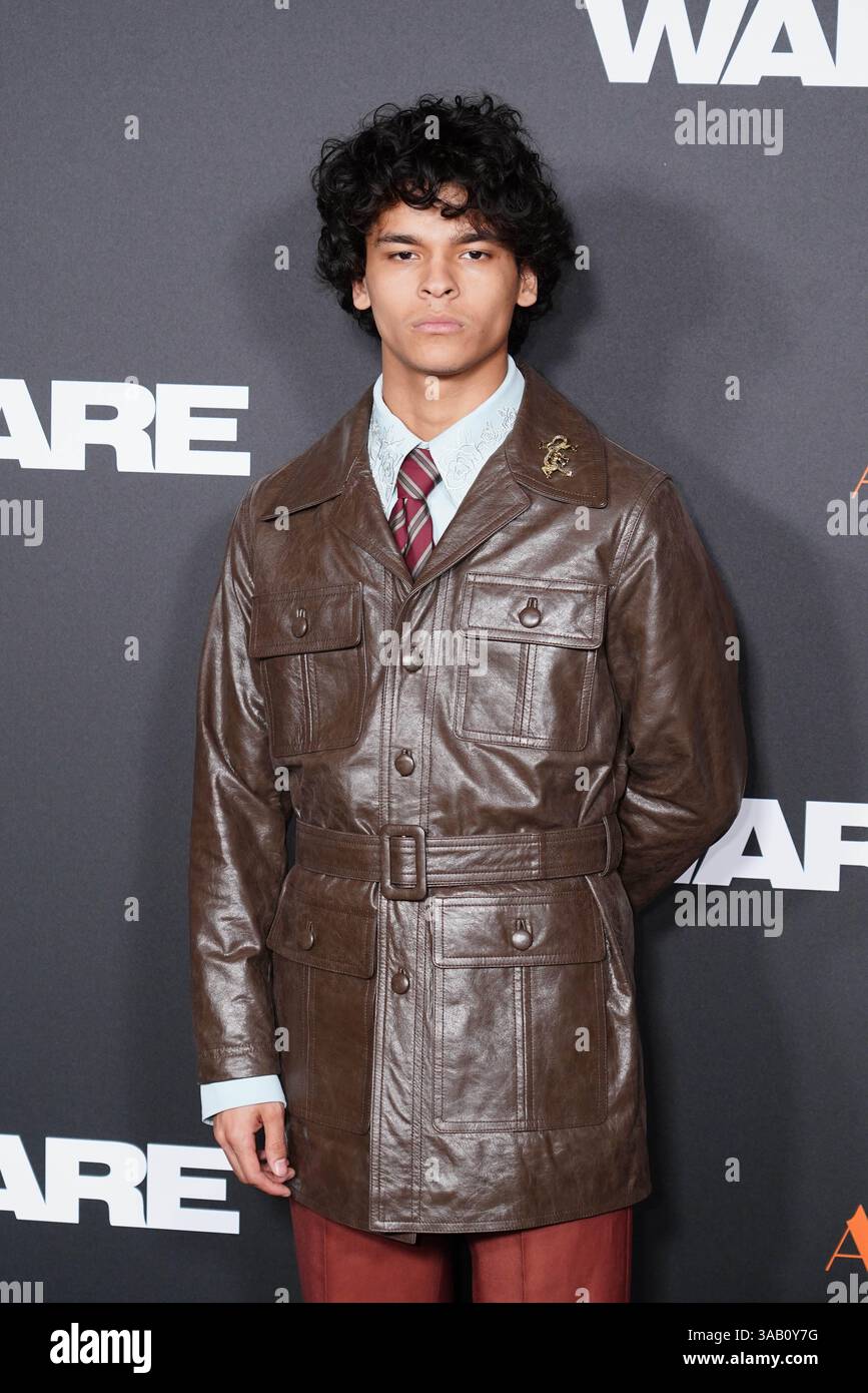 D'Pharaoh Woon-A-Tai arriving for a special screening of Warfare, at ...