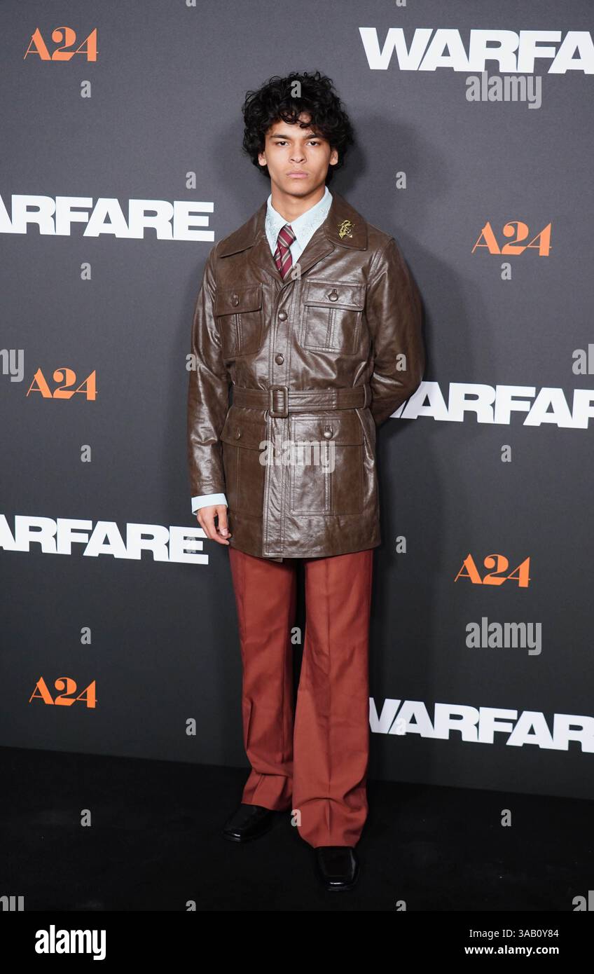 D'Pharaoh Woon-A-Tai arriving for a special screening of Warfare, at ...