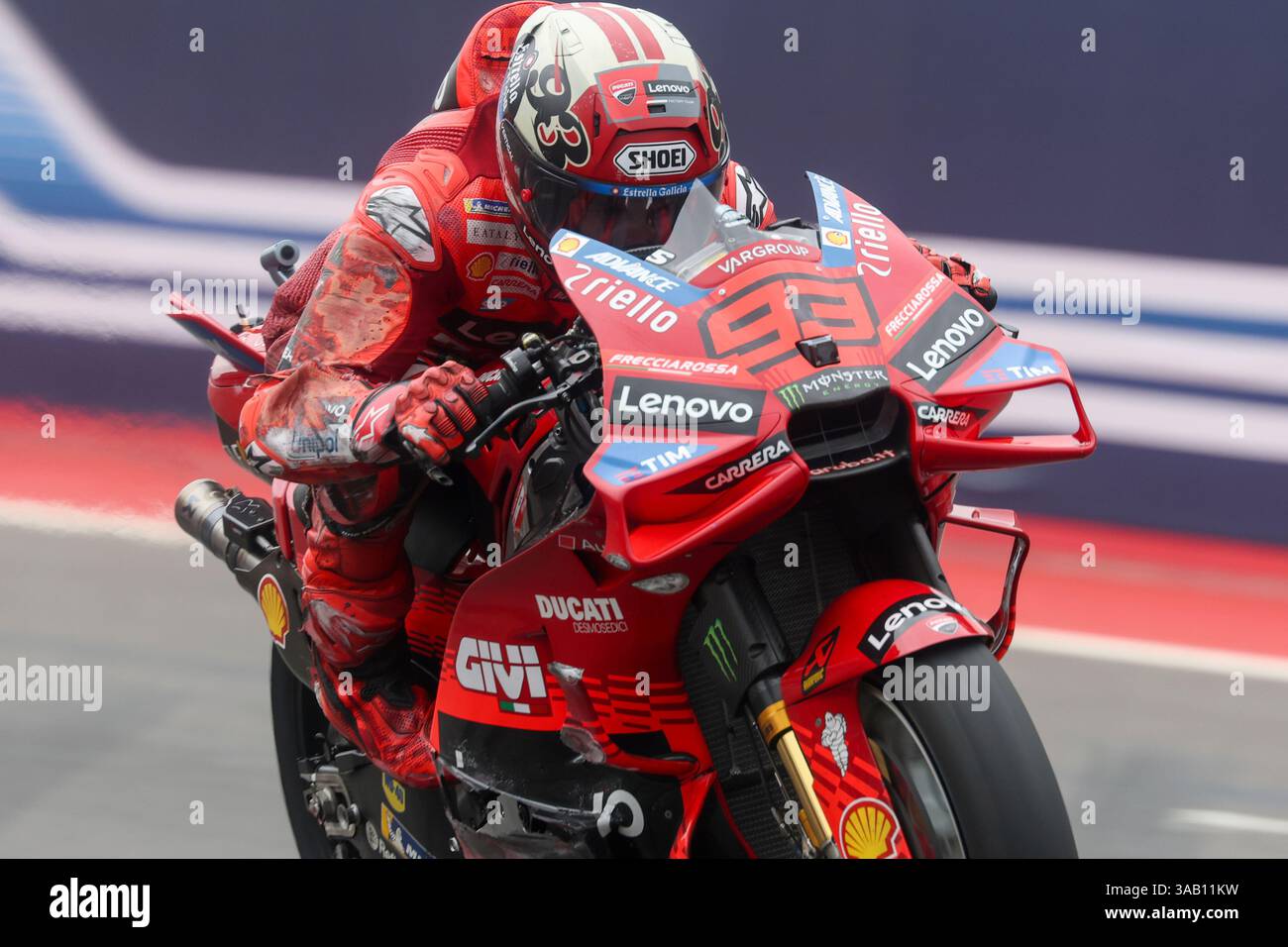 AUSTIN, TX - MARCH 30: Marc Marquez (93) of Spain and Ducati Lenovo ...