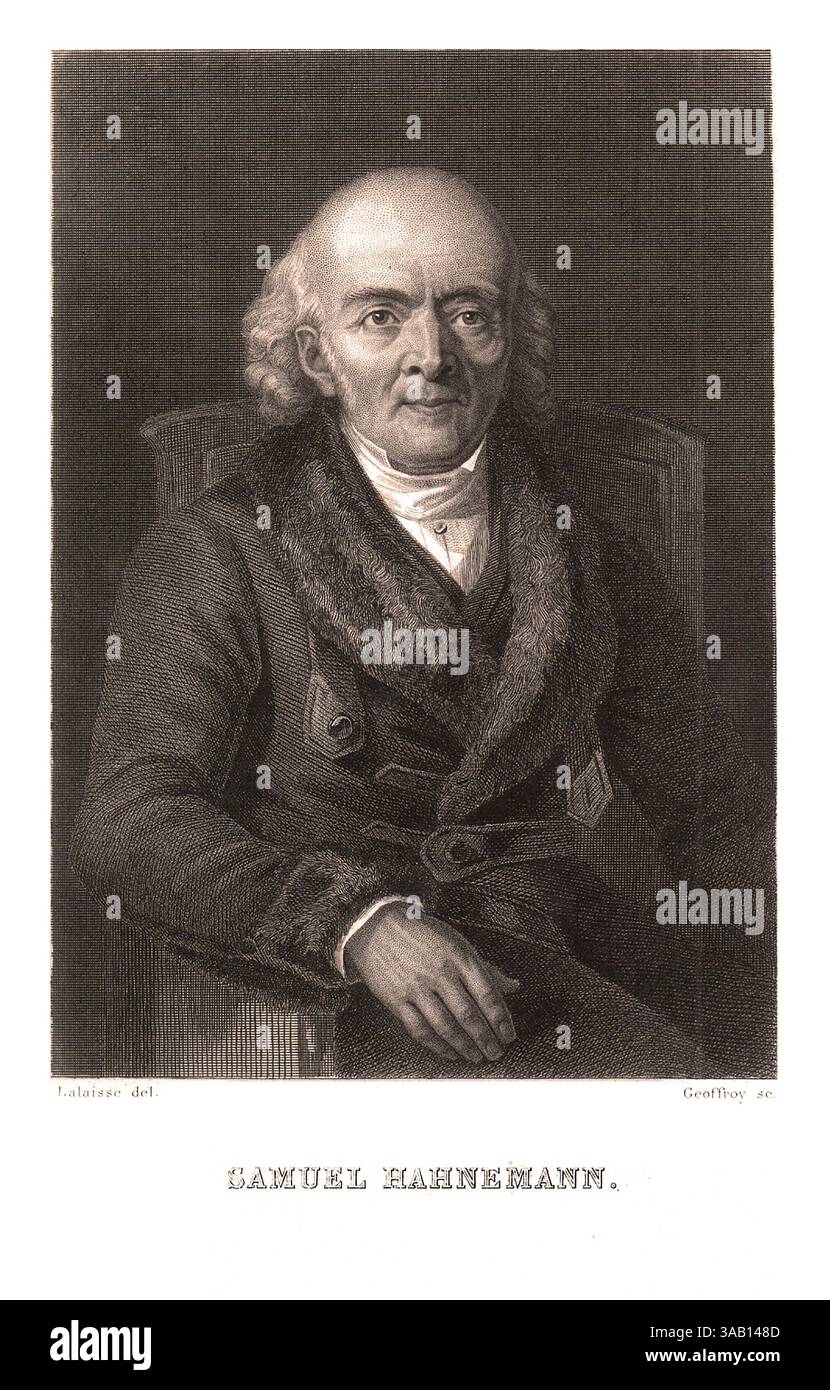 Portrait of Dr. Samuel Hahnemann. Founder of Homeopathy Stock Photo - Alamy