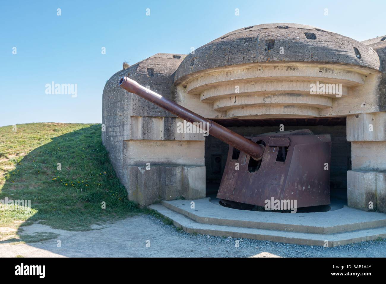 A old German cannon in Normandie in World War II. High quality photo ...