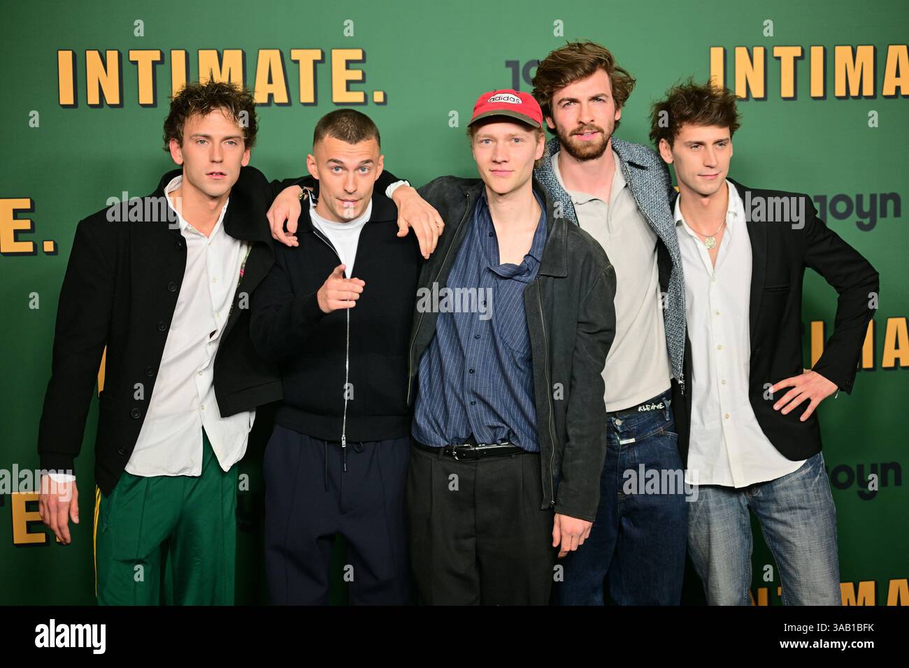 Berlin, Germany. 01st Apr, 2025. The cast of Intimate Emil Belton (l-r ...
