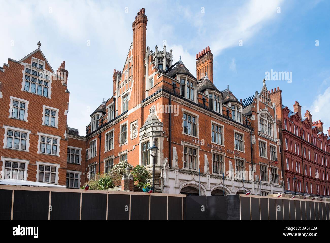 Chiltern Firehouse Hotel surrounded by safety hoarding after the ...