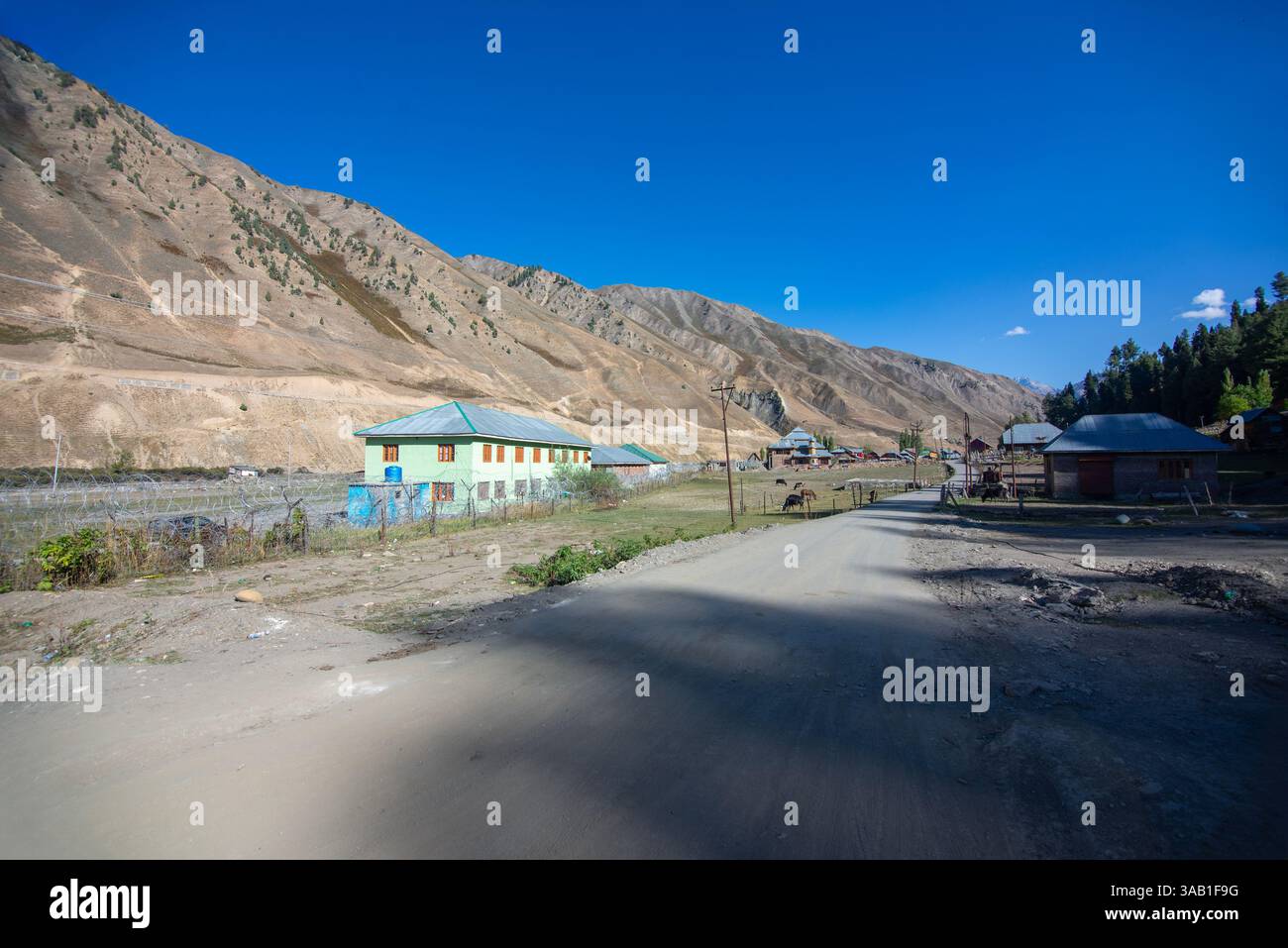 a sunny day in sheikhpora village of Gurez Valley.Gurez lies along the ...