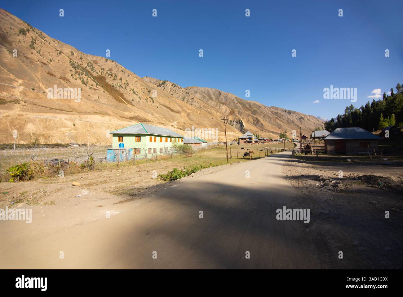 a sunny day in sheikhpora village of Gurez Valley.Gurez lies along the ...
