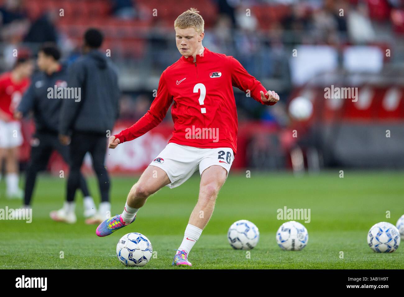 ALKMAAR, 01-04-2025, AFAS Stadium, Dutch Eredivisie Football, season ...