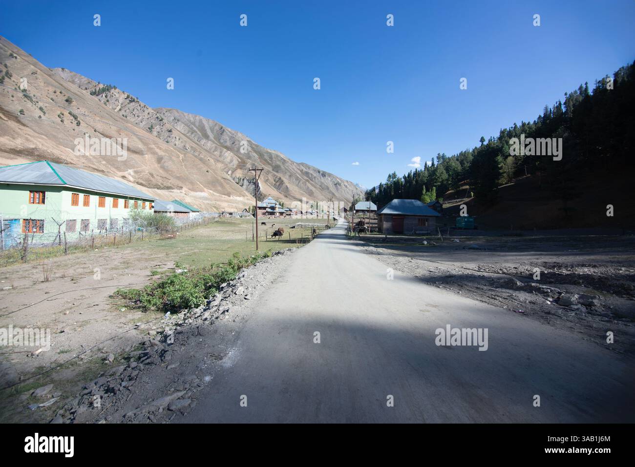 a sunny day in sheikhpora village of Gurez Valley.Gurez lies along the ...