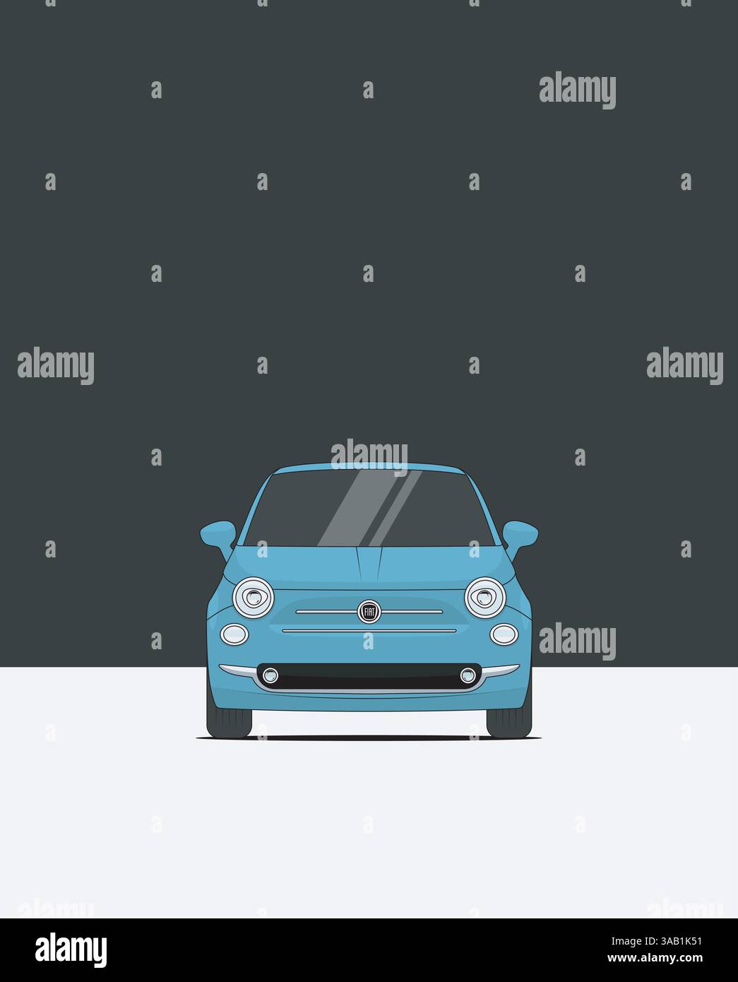 Italy, 2007: Fiat 500. Vector illustration Stock Vector Image & Art - Alamy
