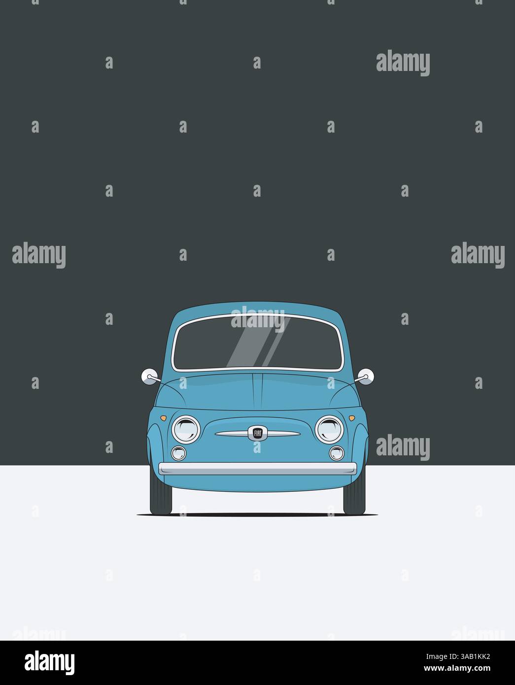 Italy, 1957-1975: Fiat 500. Vector illustration Stock Vector Image ...