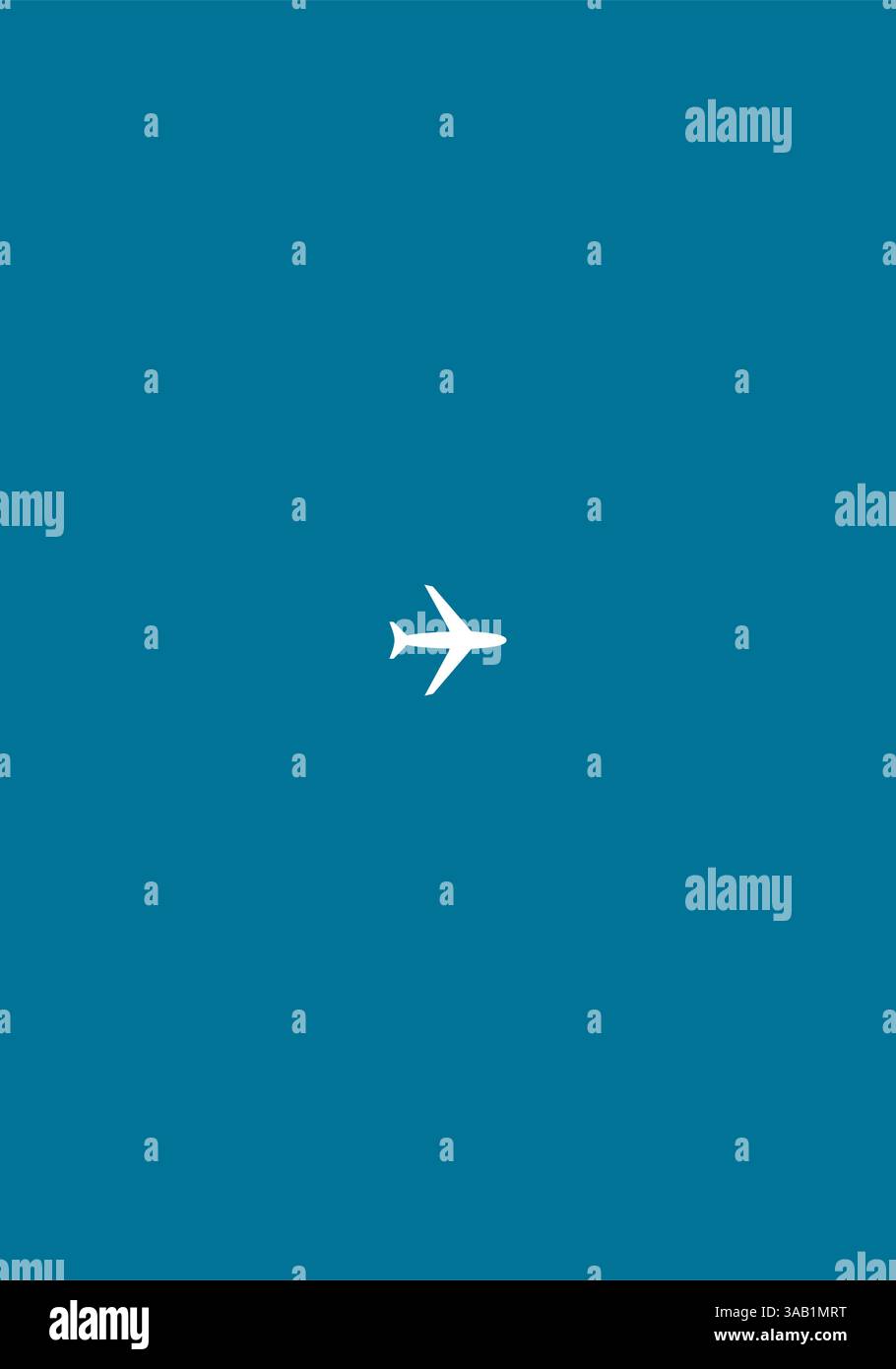Minimalist and simple airplane illustration. Flat aircraft icon. Vector ...
