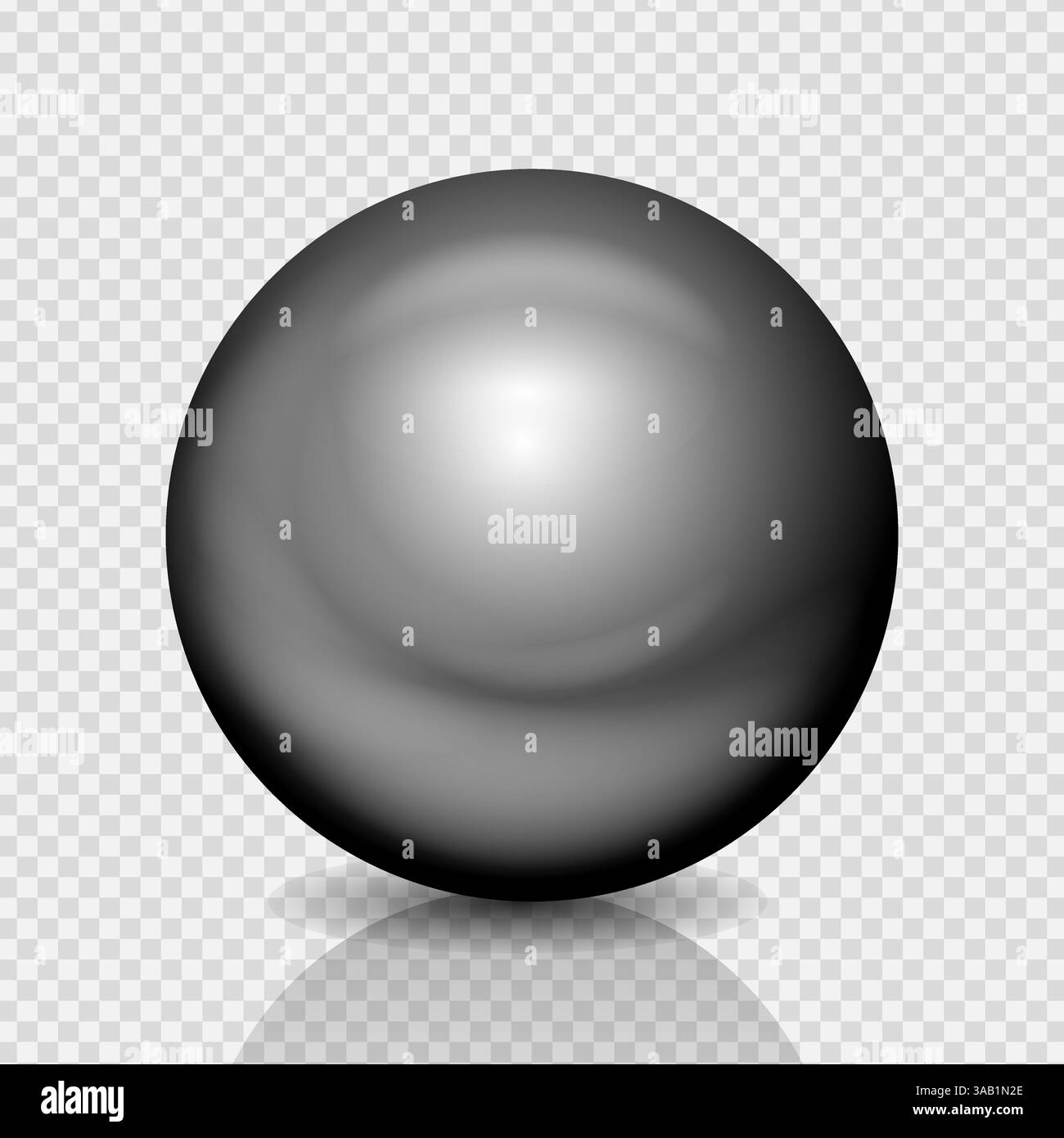 Metallic ball, 3d sphere matte chrome texture, Glossy highlights on a ...