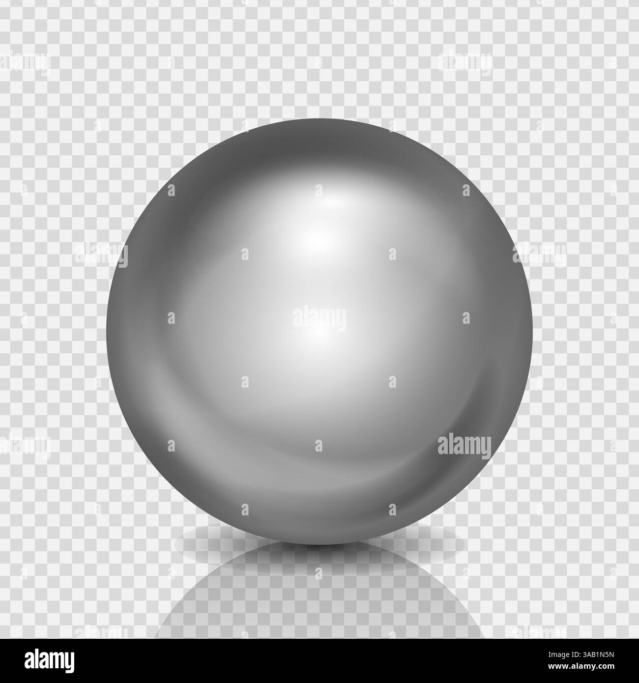 Metallic ball, 3d sphere matte chrome texture, Glossy highlights on a ...