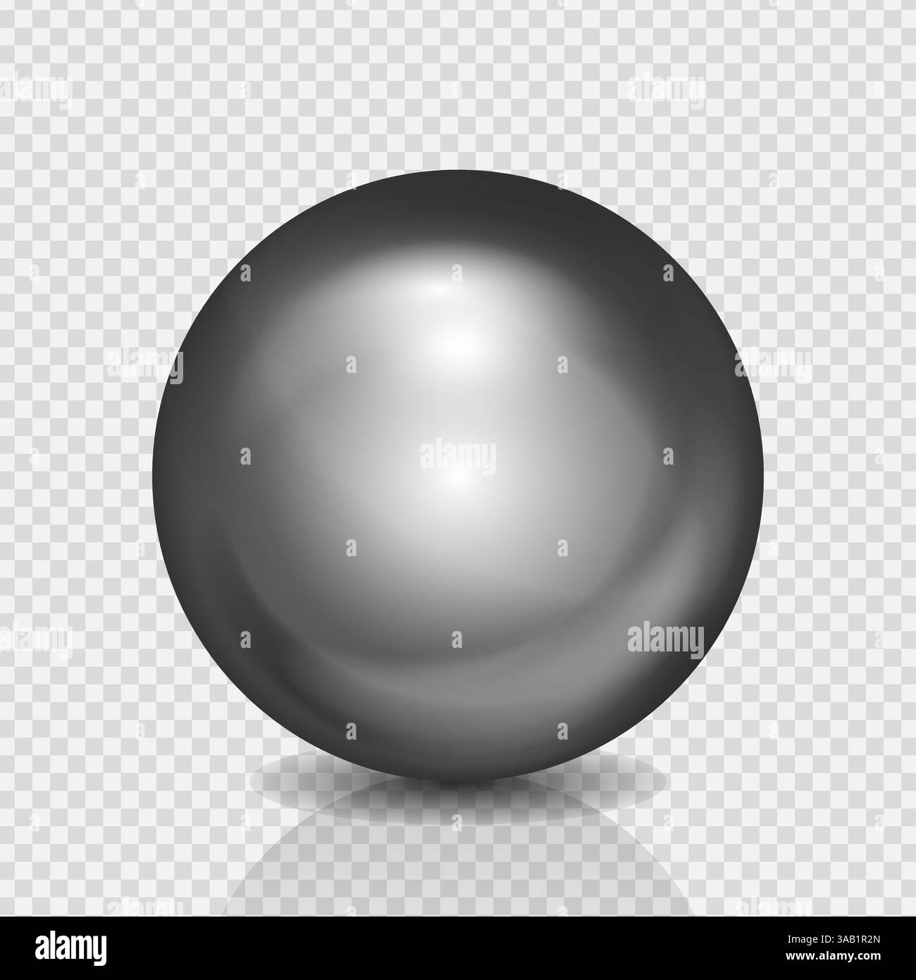 Metallic ball, 3d sphere matte chrome texture, Glossy highlights on a ...