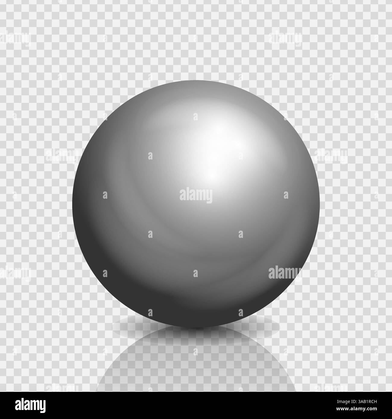 Metallic ball, 3d sphere matte chrome texture, Glossy highlights on a ...