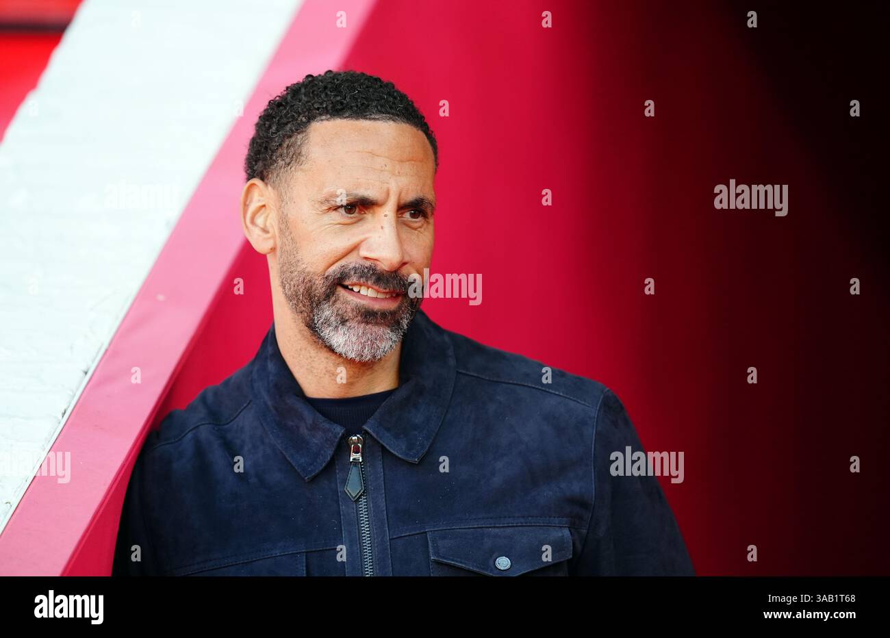 Rio Ferdinand at the City Ground, Nottingham, ahead of the Premier ...