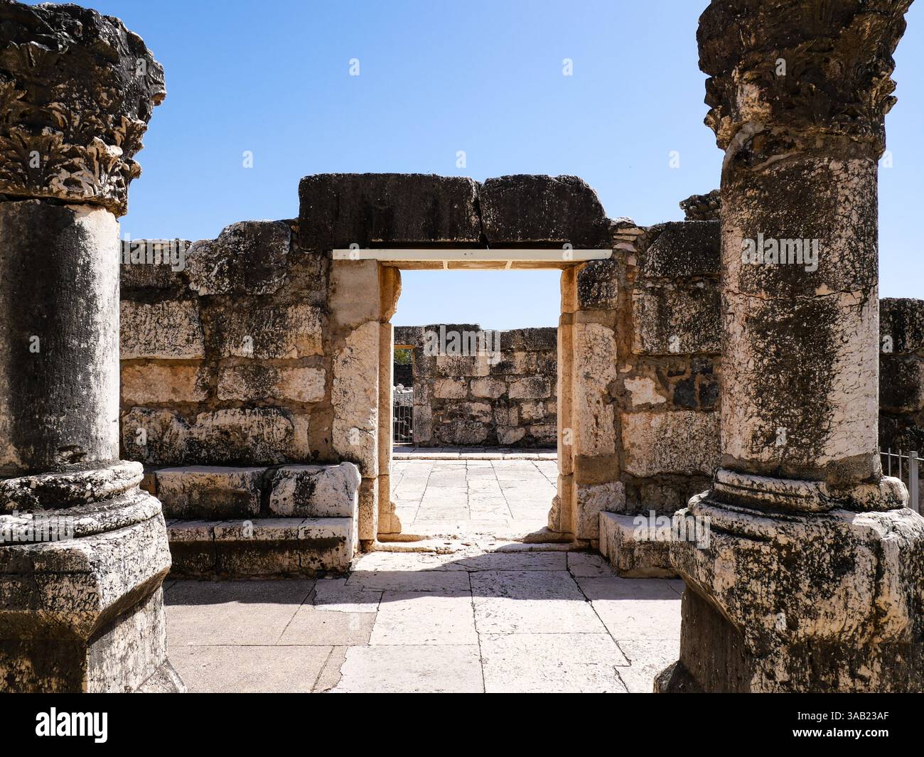 Looking through the doorway of the western room of the Byzantine ...