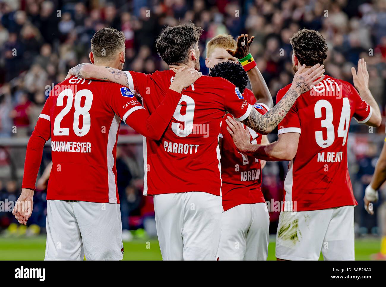 ALKMAAR, Netherlands. 30th Apr, 2025. SPO, AFAS stadium, Dutch eredivisie, season 2024/2025 ...