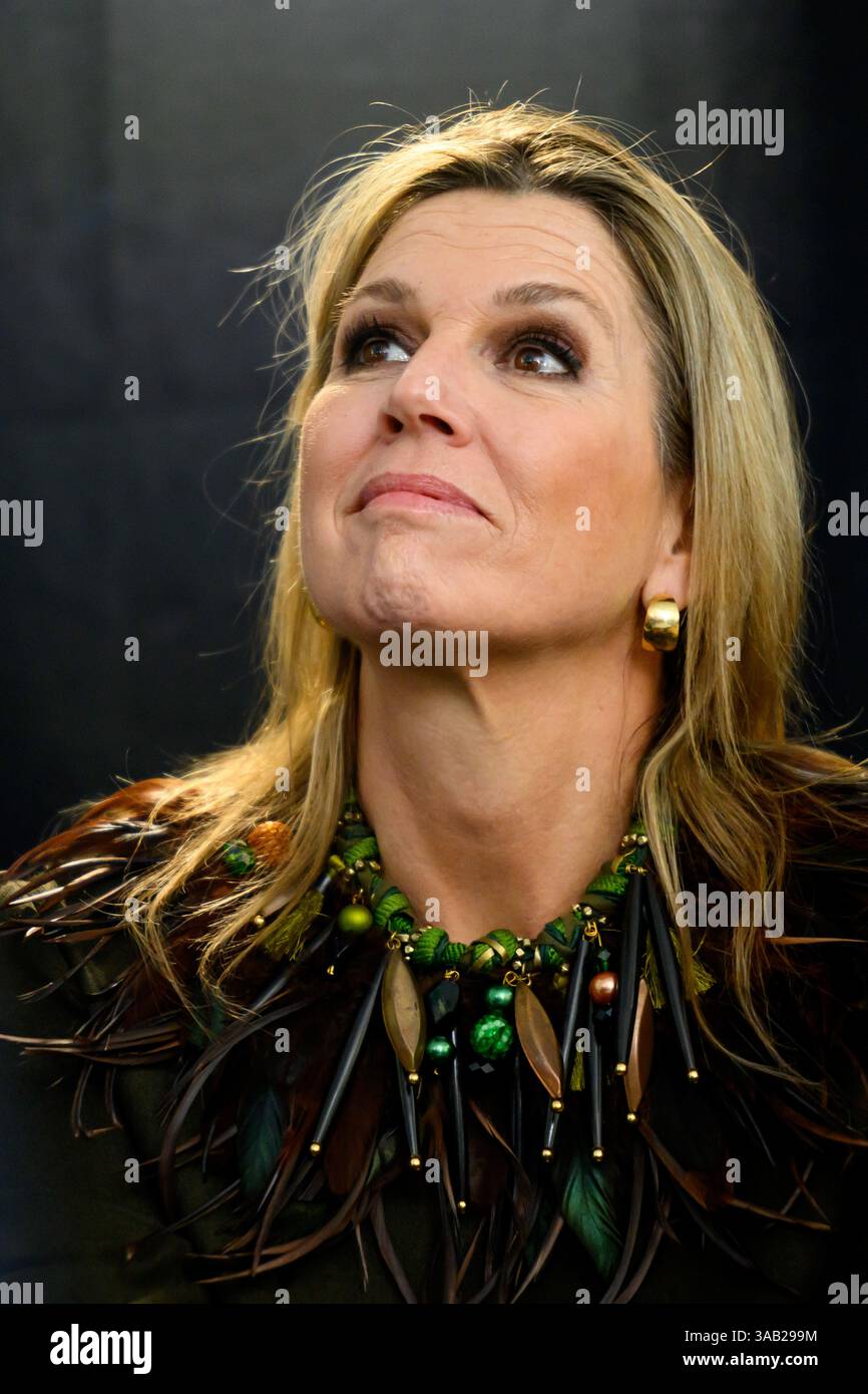 Queen Maxima during a visit to youth organization Quardin in Rotterdam ...