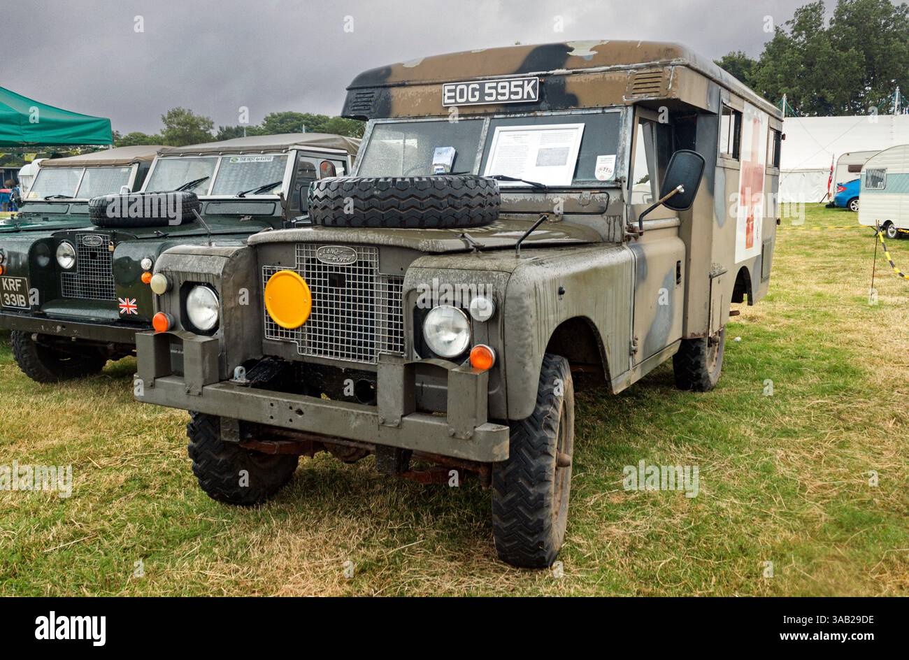 Land Rover military ambulance. Cumbria Steam Gathering 2015 Stock Photo ...