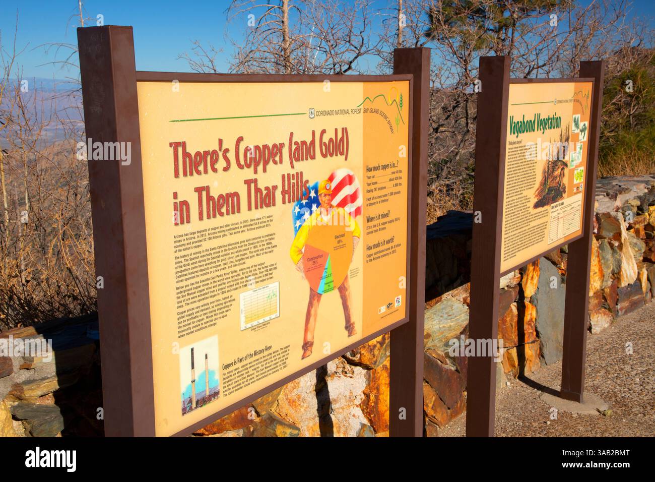 Interpretive boards, Coronado National Forest, Mt Lemmon Scenic Byway ...