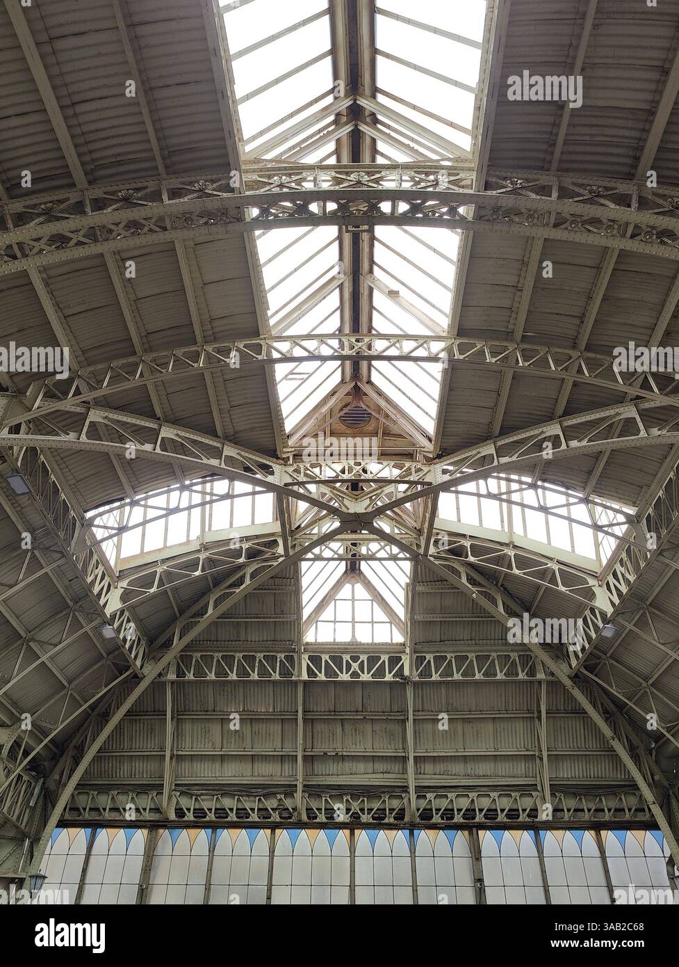 Interior Roof Structure of Historic Metal Building Stock Photo - Alamy