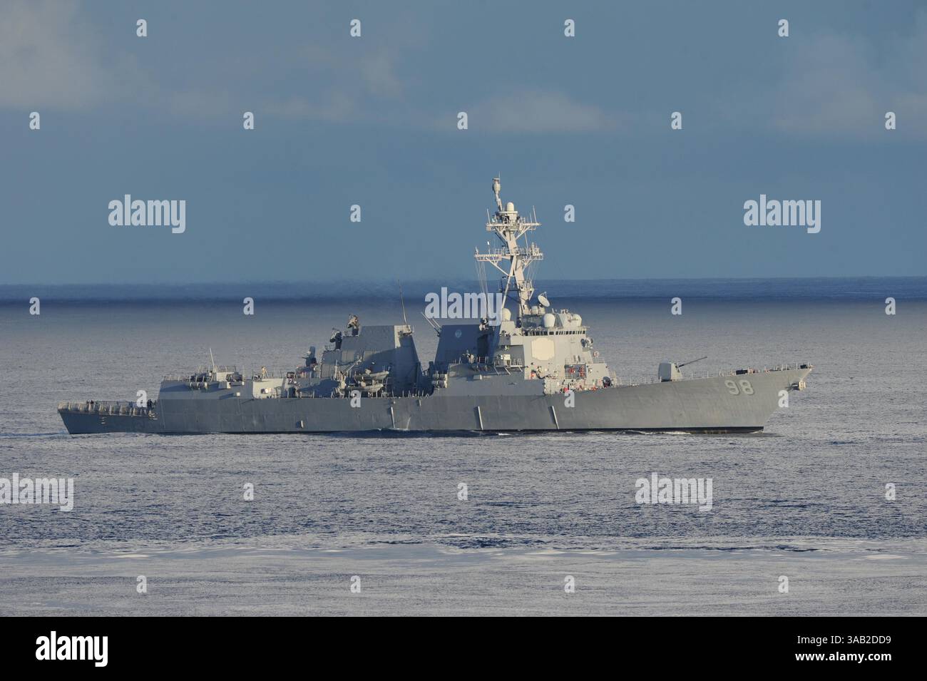 September 30, 2014 - At sea - The U.S. Navy Arleigh Burke-class guided ...