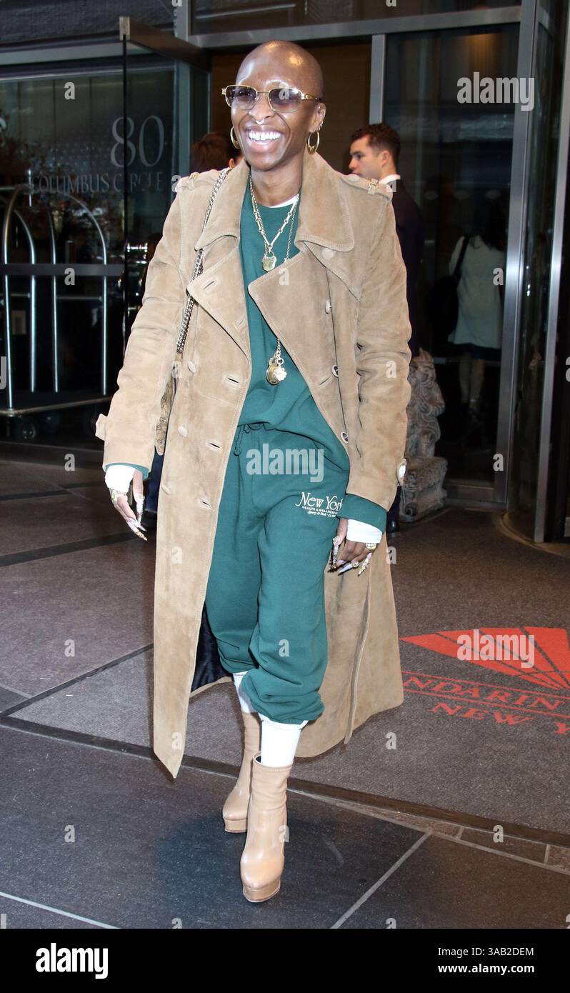 New York, NY, USA. 1st Apr, 2025. Cynthia Erivo seen in New York City ...