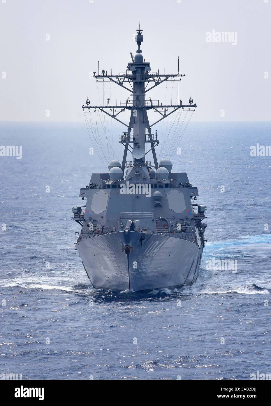 April 18, 2018 - At sea - The U.S. Navy Arleigh Burke-class guided ...