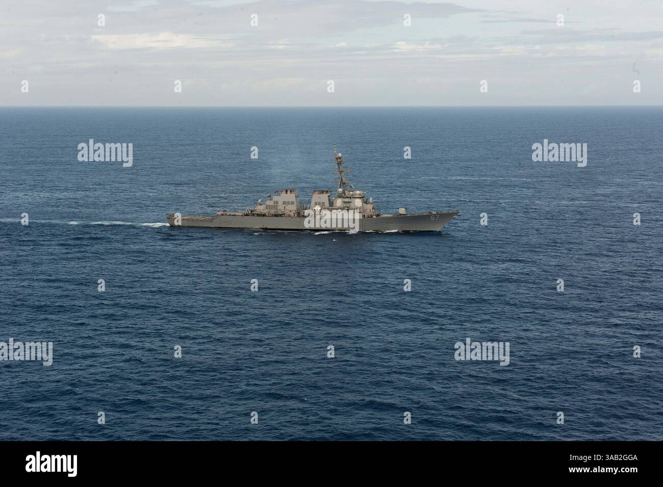 March 19, 2014 - At sea - The U.S. Navy Arleigh Burke-class Aegis ...