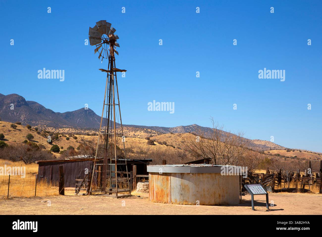 Brown Canyon Ranch windmill, Coronado National Forest, Arizona Stock ...
