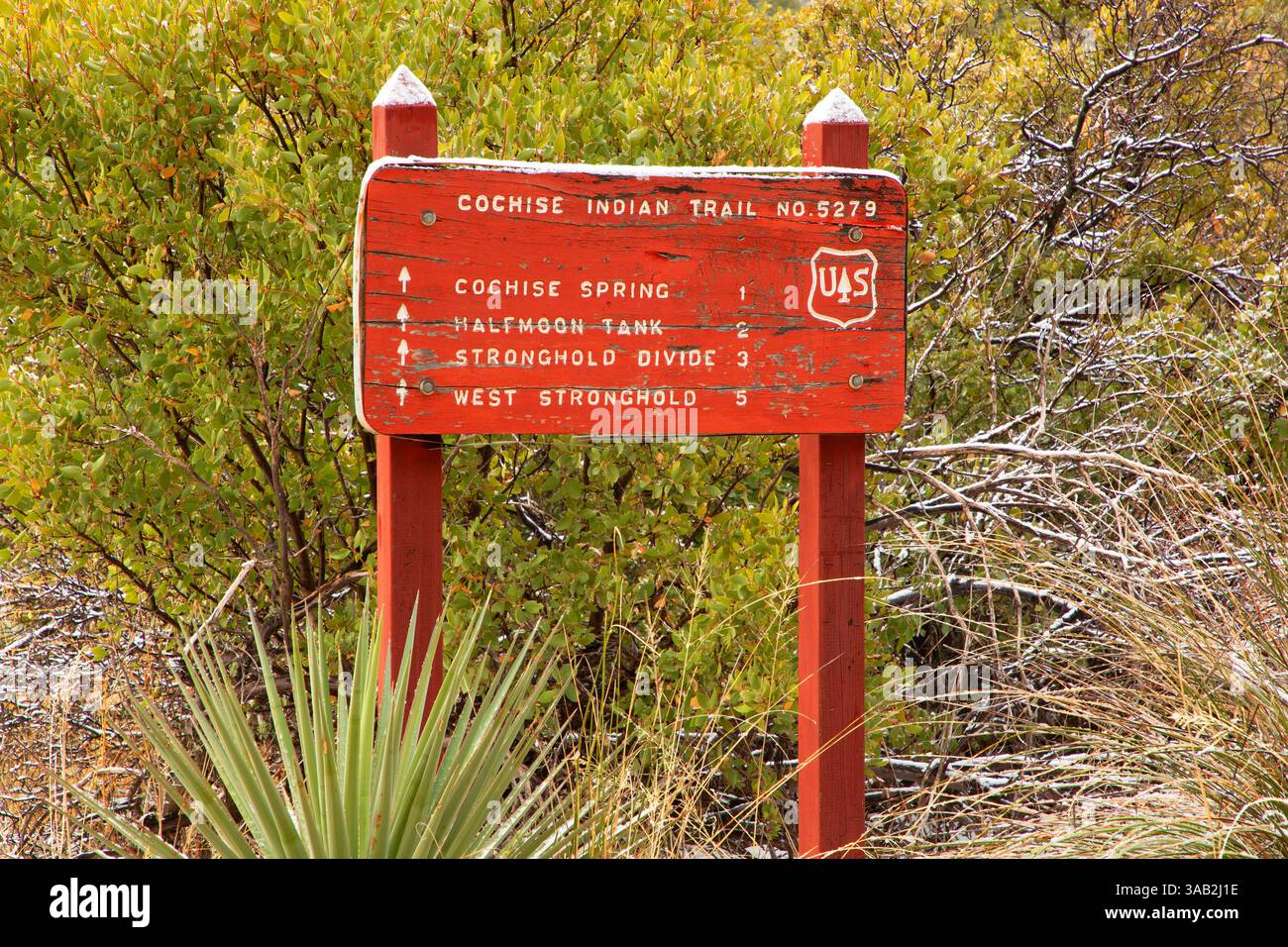 Cochise Trail sign, Coronado National Forest, Arizona Stock Photo - Alamy