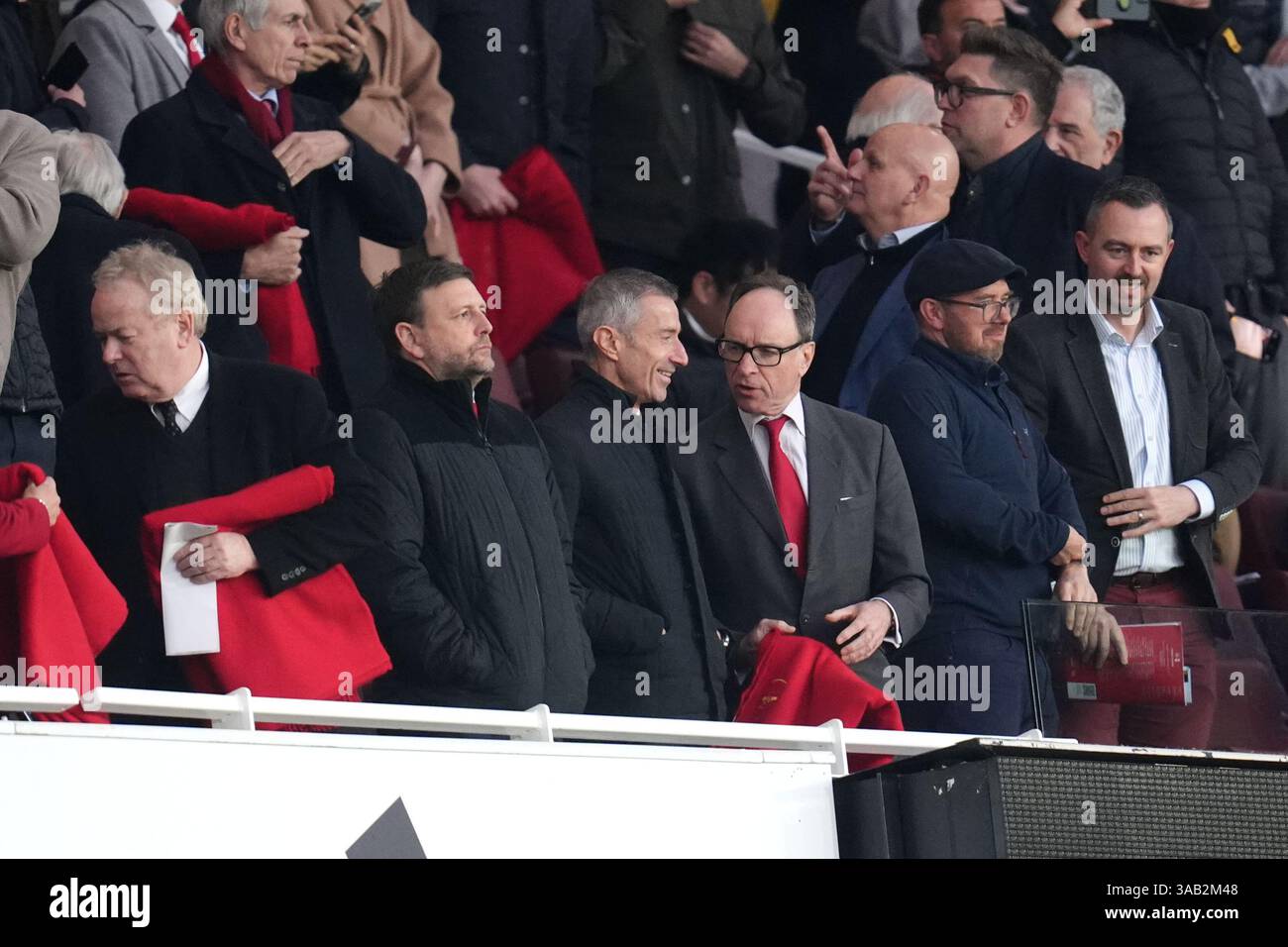 Arsenal managing director Richard Garlick, sporting director Andrea ...