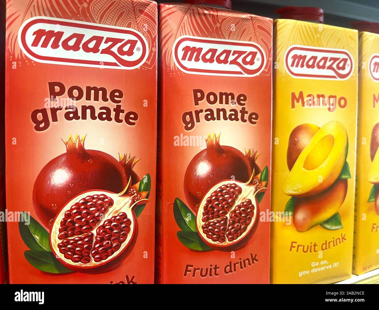 Maaza juices, packaging, supermarket shelf, consumerism, shopping ...