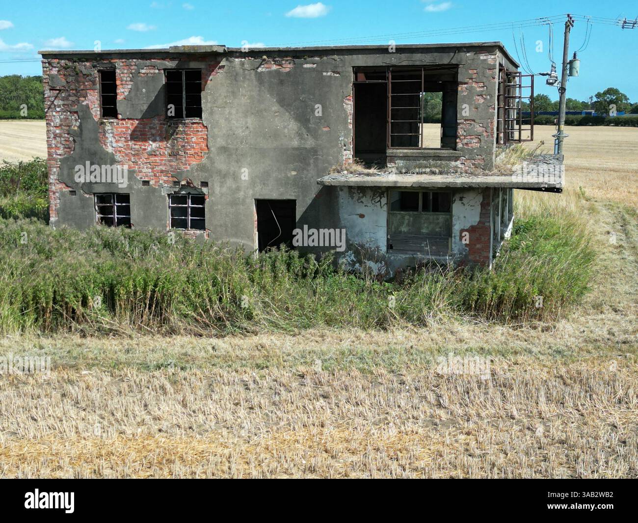 aerial view of RAF Catfoss control tower east Yorkshire,World war two ...