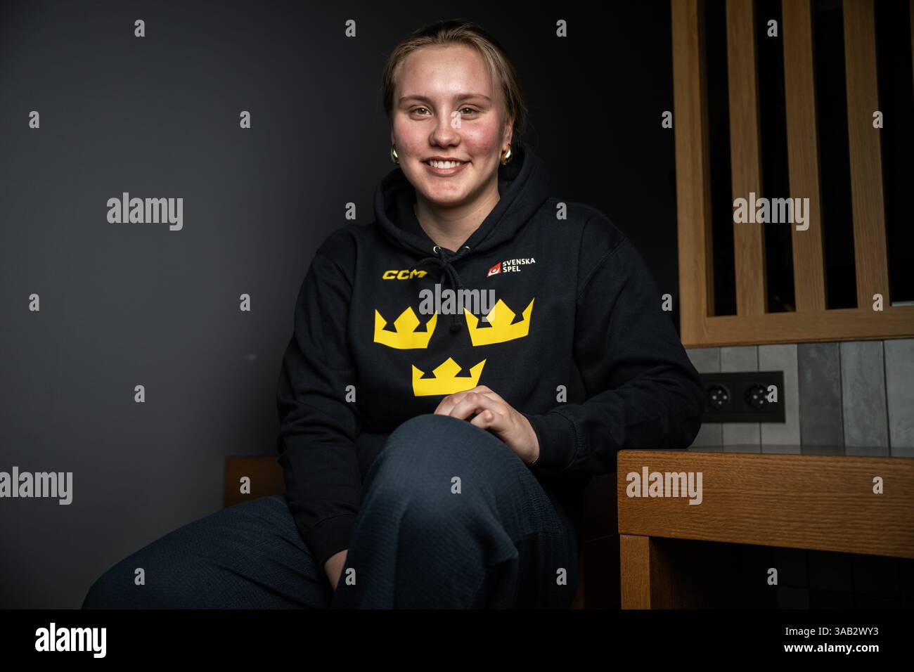 Jenna Raunio of, Sweden. , . poses for a portrait at a press event ...