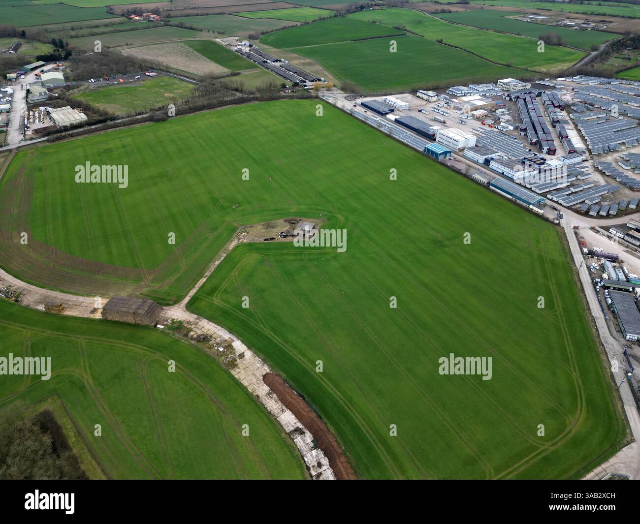 aerial view of RAF Catfoss control tower east Yorkshire,World war two ...