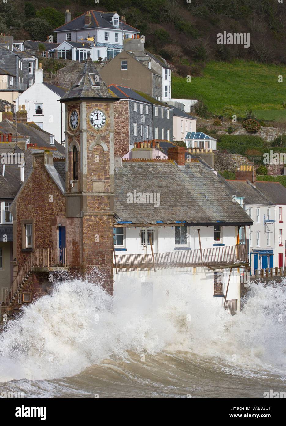 Cornish village coastal storm hi-res stock photography and images - Alamy