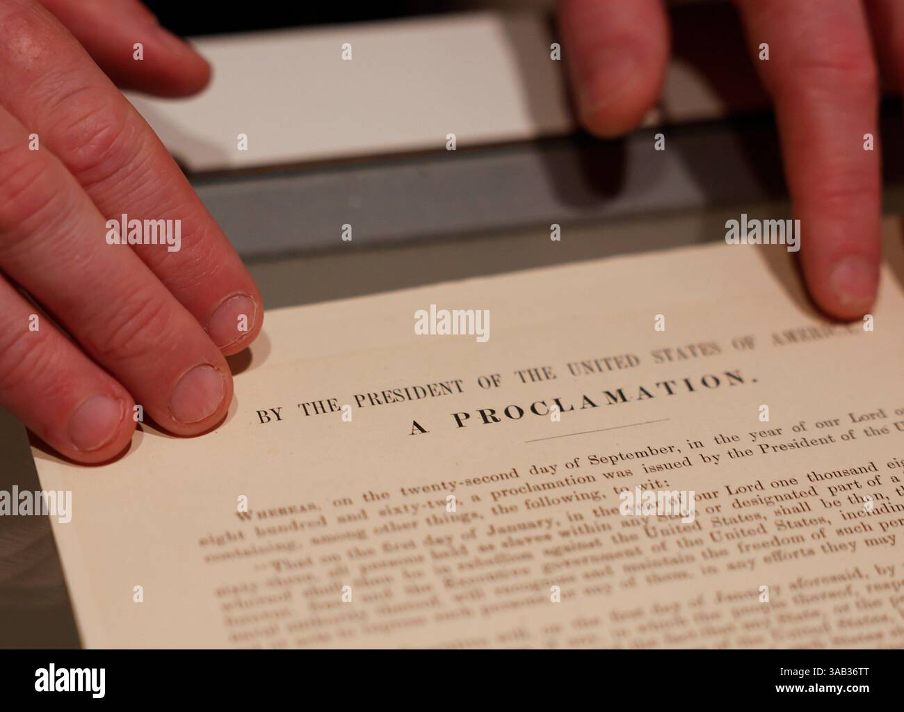 Emancipation proclamation broadside hi-res stock photography and images ...