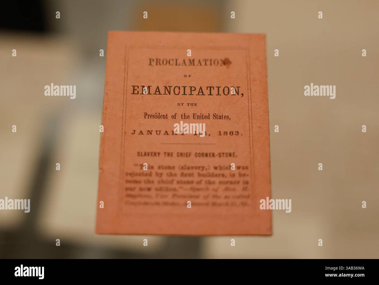 A small pocket version of the Emancipation Proclamation designed for ...